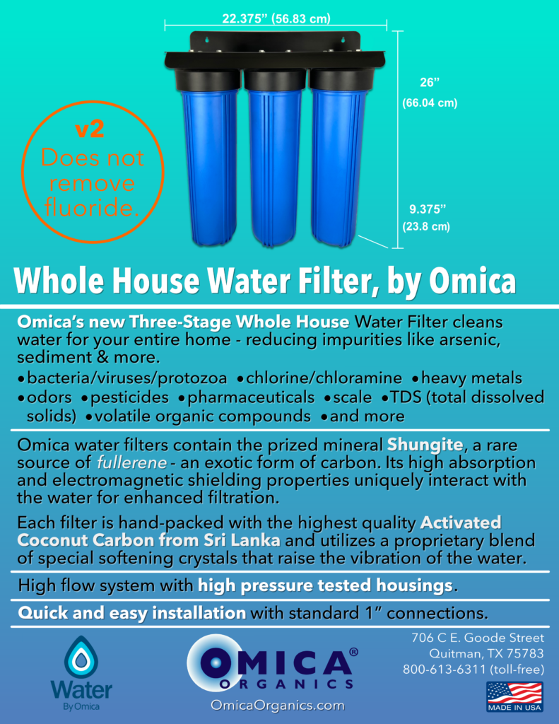 Whole House Water Filter (without Fluoride Filtration) | Water By Omica ...